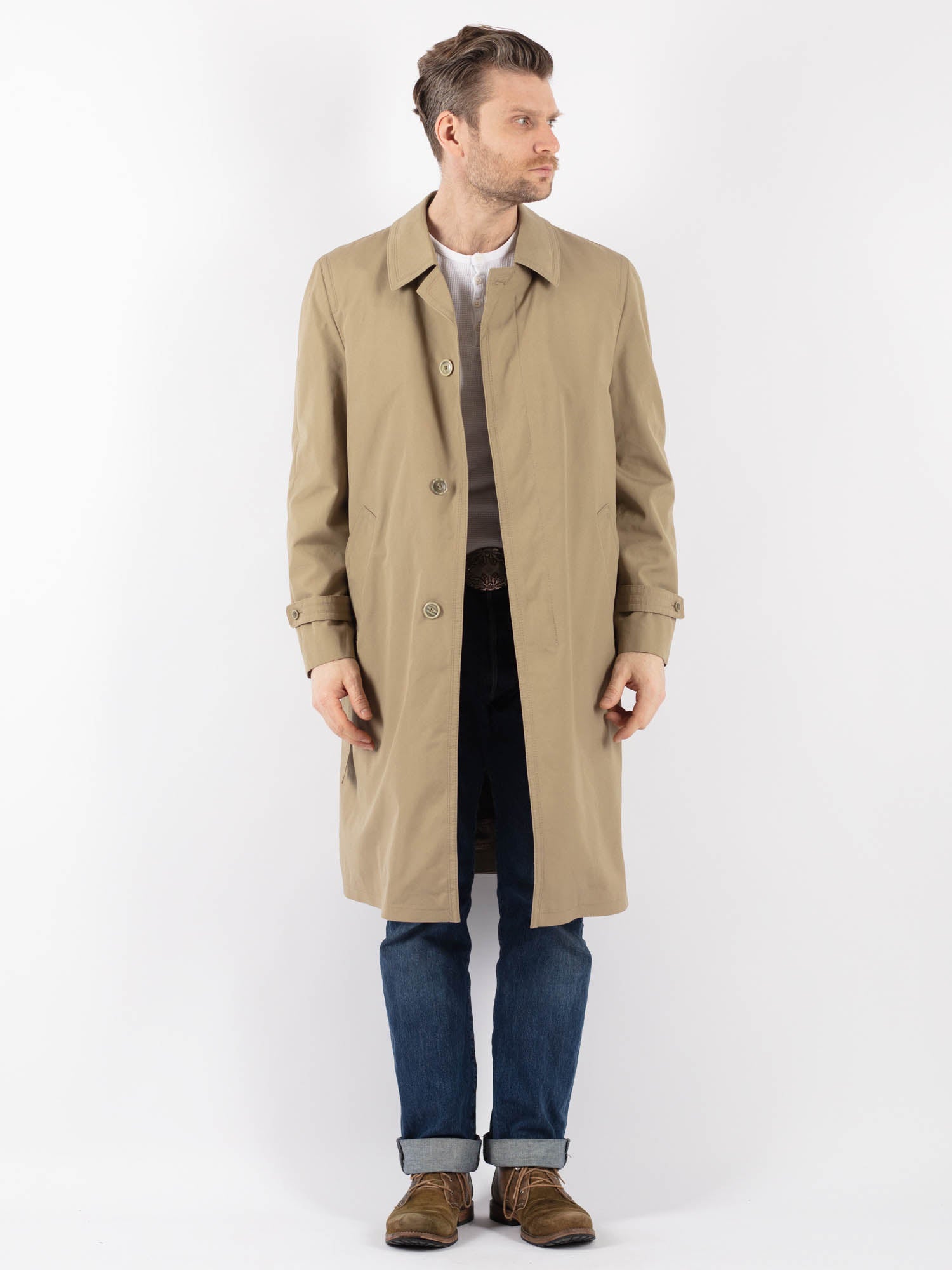 Online Vintage Store | Vintage 70's Men Mac Coat in Beige | NorthernGrip