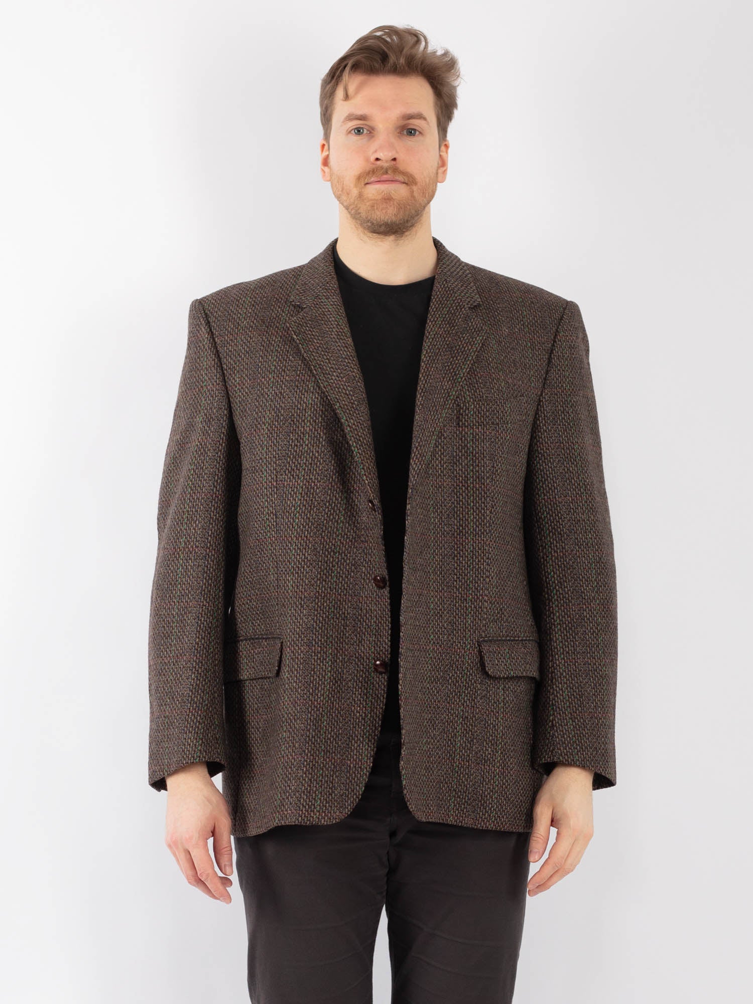 Online Vintage Store | Vintage 70's Men Wool Blazer Jacket in Brown ...