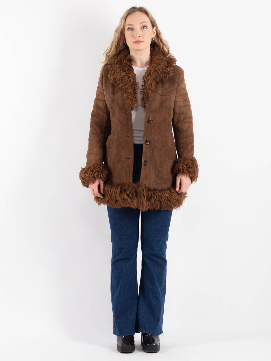 Online Vintage Store | Vintage 70's Women Sheepskin Coat in Brown ...