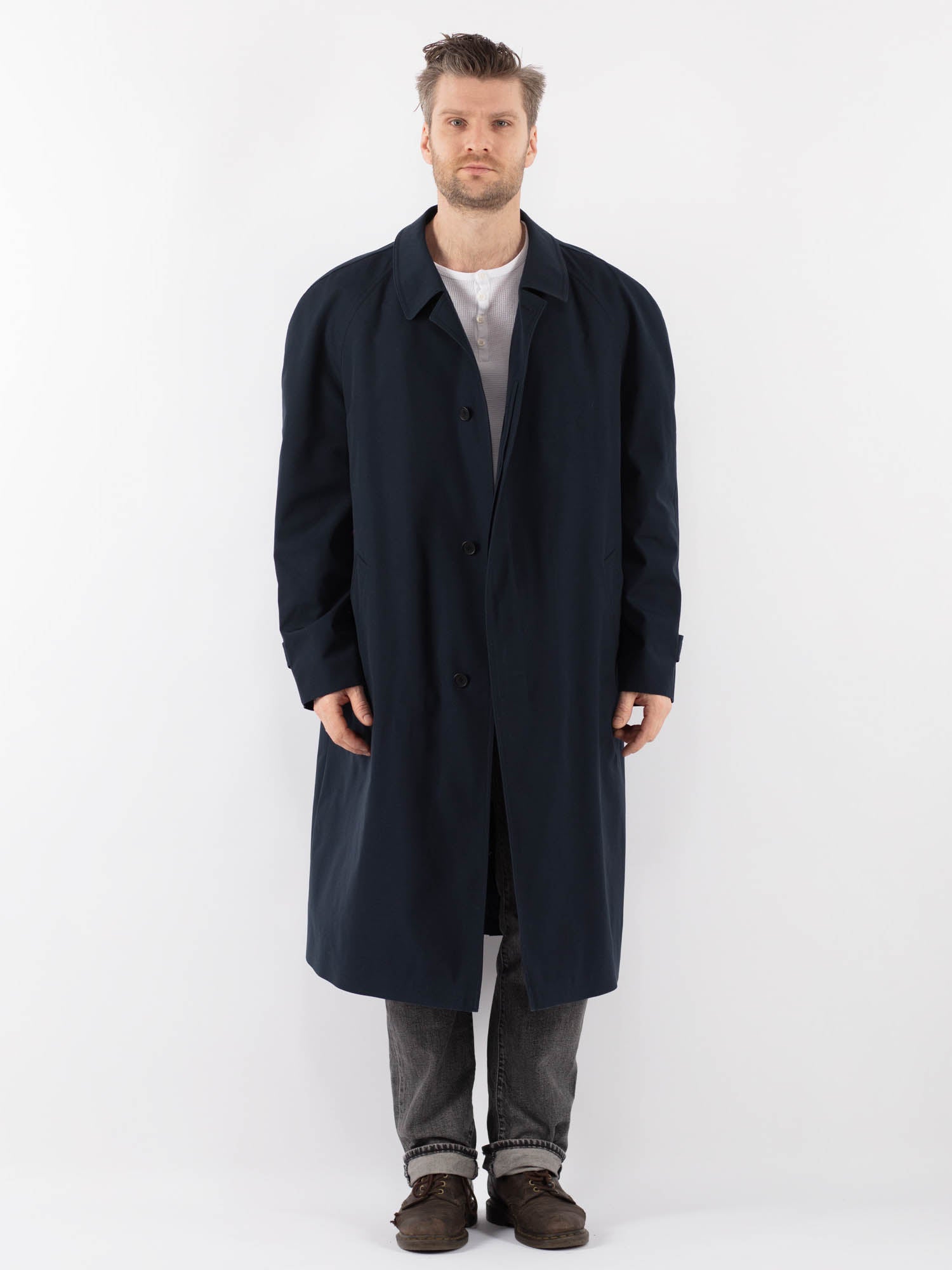Online Vintage Store | Vintage 70's Men Mac Coat in Blue | NorthernGrip