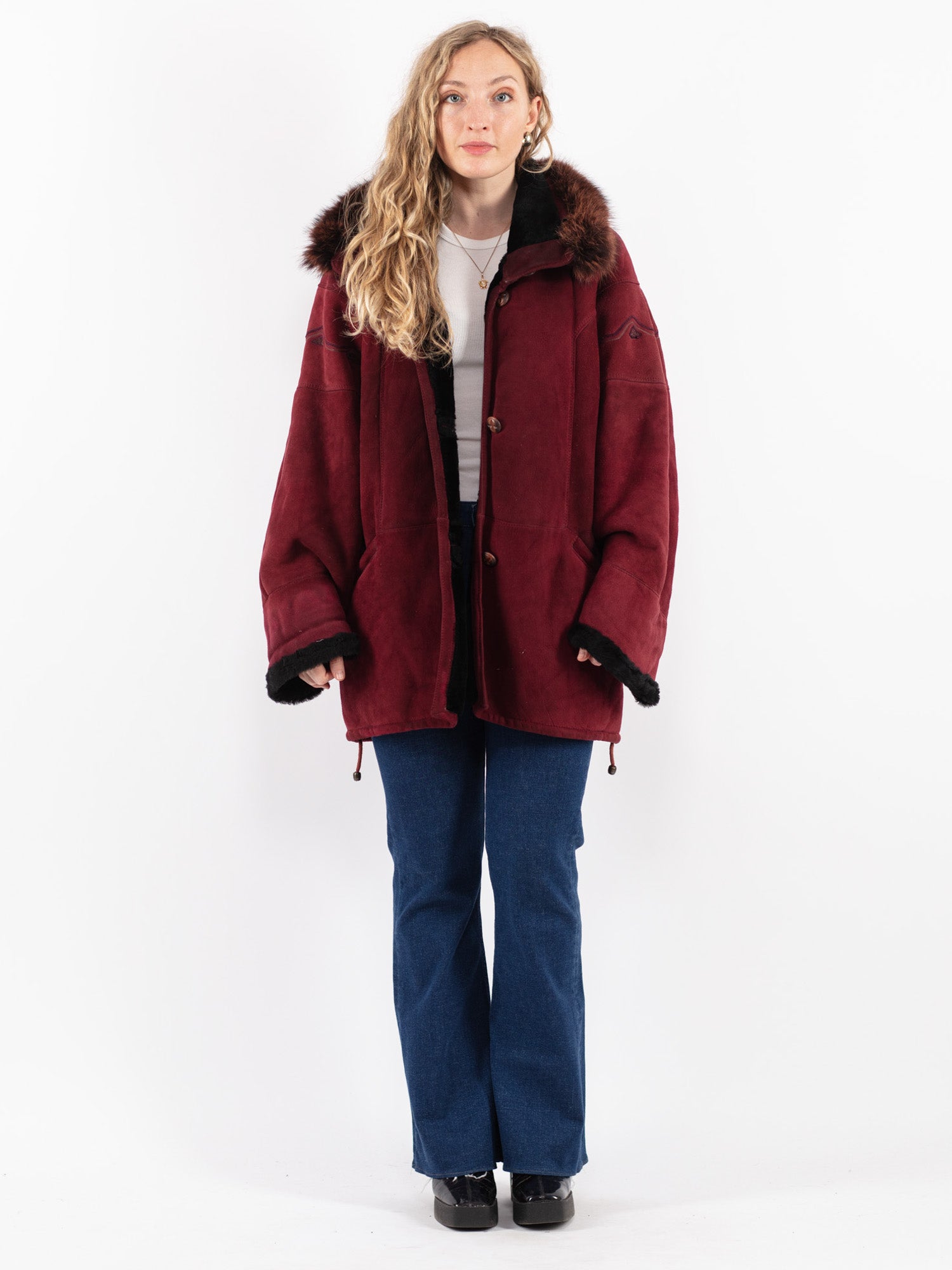 Online Vintage Store | Vintage 80's Women Sheepskin Shearling Coat in ...