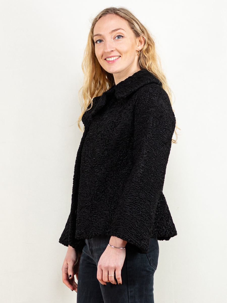 Online Vintage Store | Vintage 70's Karakul Fur Jacket in Black ...